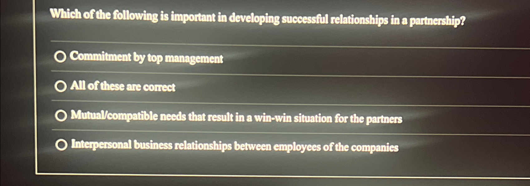 Solved Which of the following is important in developing | Chegg.com