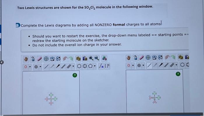 Solved Two Lewis structures are shown for the SO2Cl2 | Chegg.com