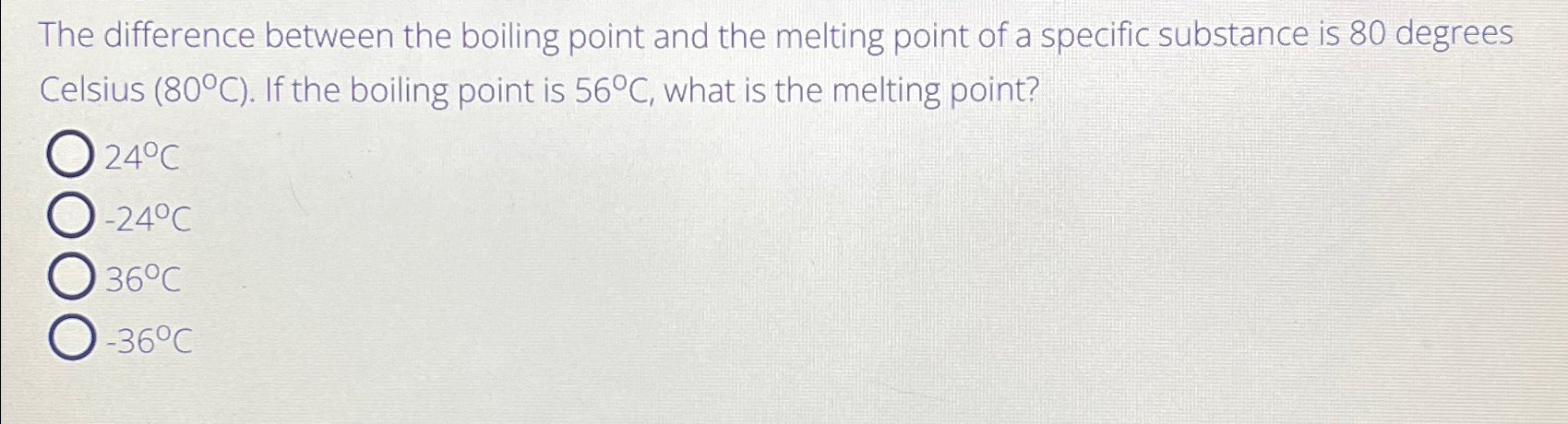 Solved The difference between the boiling point and the | Chegg.com