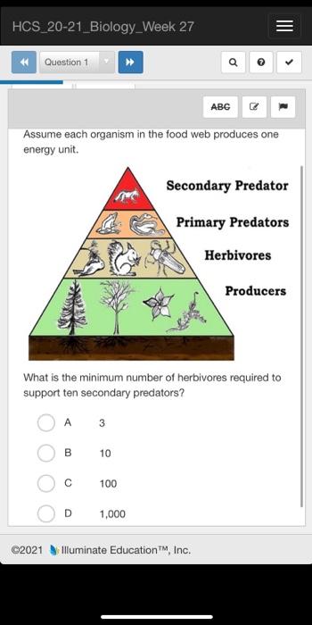 Solved HCS_20-21_Biology_Week 27 II * Question 1 a Авс а | Chegg.com