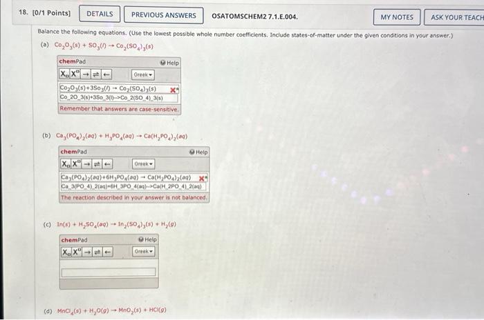 Solved 18. [0/1 Points] DETAILS PREVIOUS ANSWERS | Chegg.com
