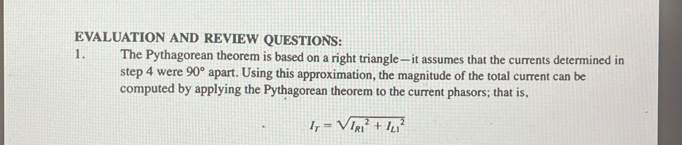 Solved EVALUATION AND REVIEW QUESTIONS:The Pythagorean | Chegg.com