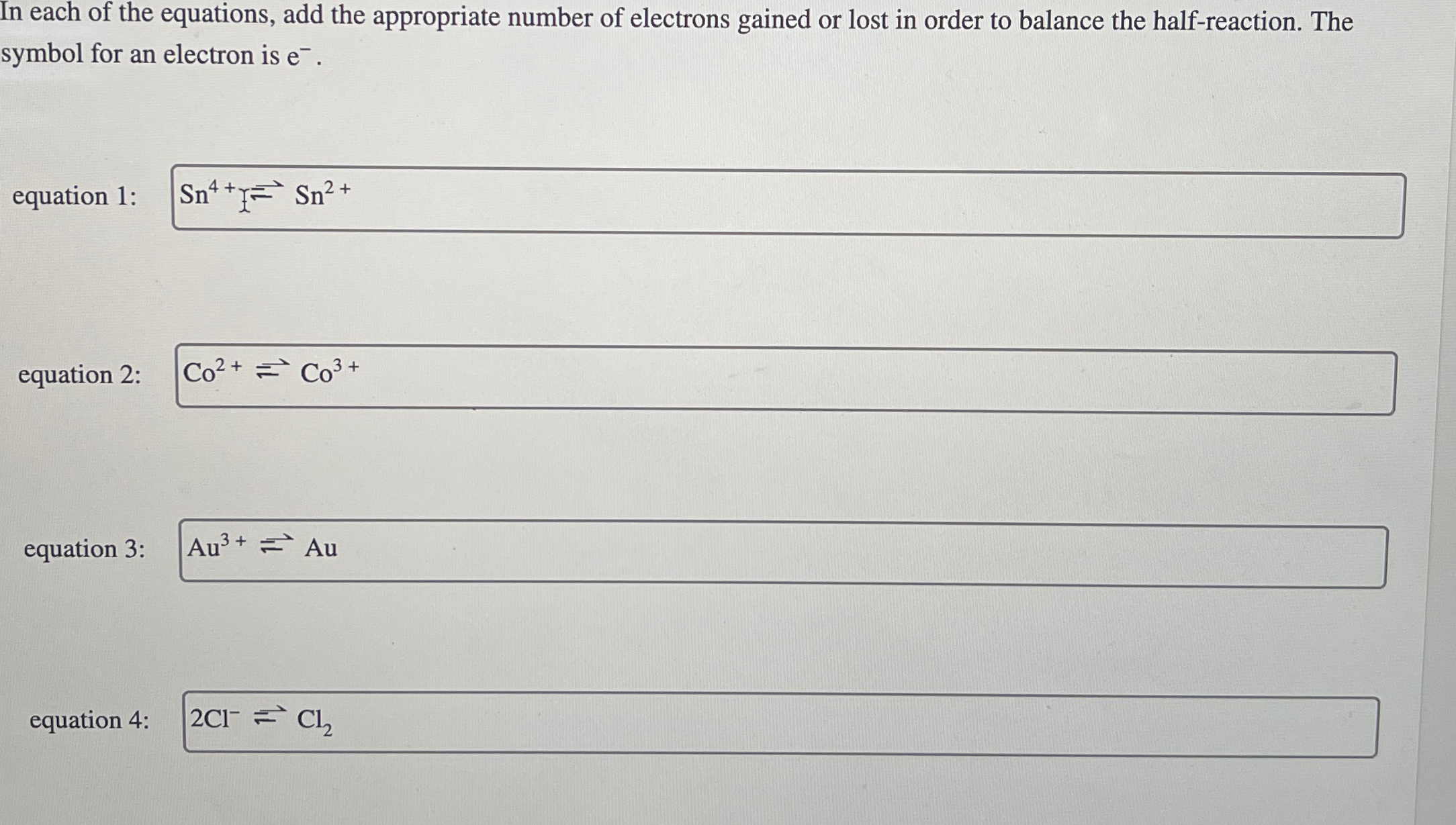 Solved In each of the equations, add the appropriate number | Chegg.com