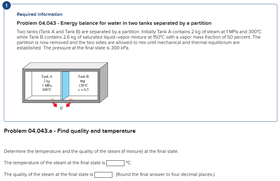 Solved Determine the temperature and the quality of the | Chegg.com