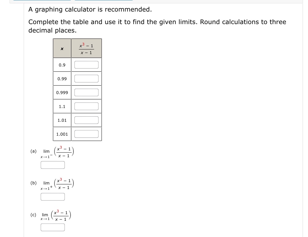 Solved A graphing calculator is recommended.Complete the | Chegg.com