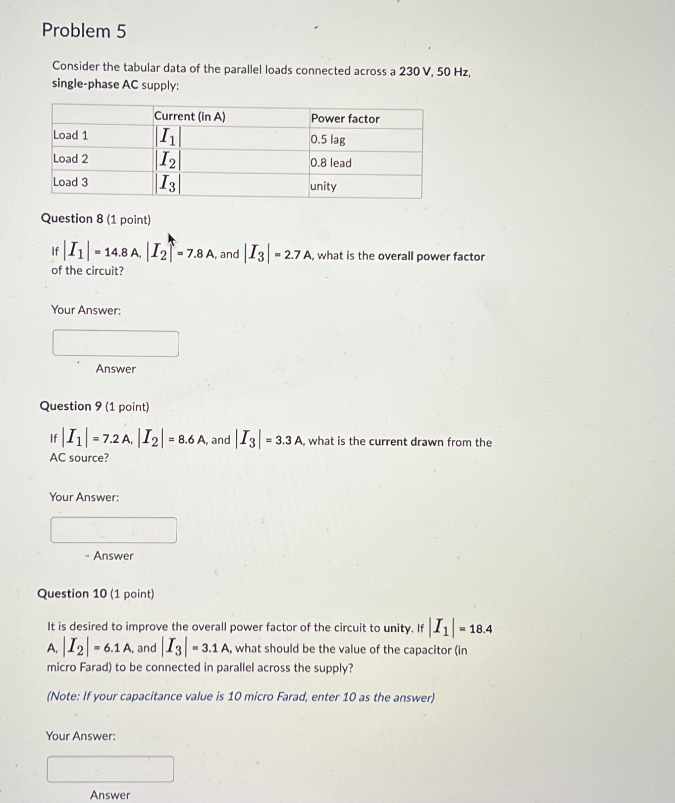 Solved Problem 5Consider the tabular data of the parallel | Chegg.com