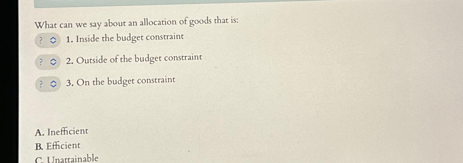 Solved What can we say about an allocation of goods that | Chegg.com