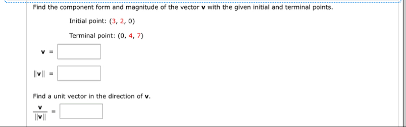 Solved Find the component form and magnitude of the vector v | Chegg.com