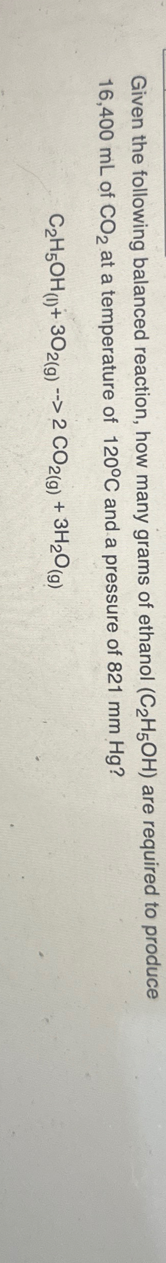 Solved Given the following balanced reaction, how many grams | Chegg.com