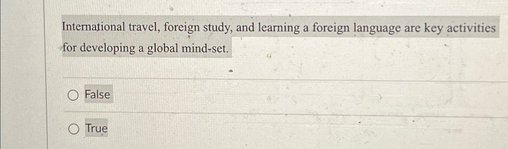 Solved International travel, foreign study, and learning a | Chegg.com