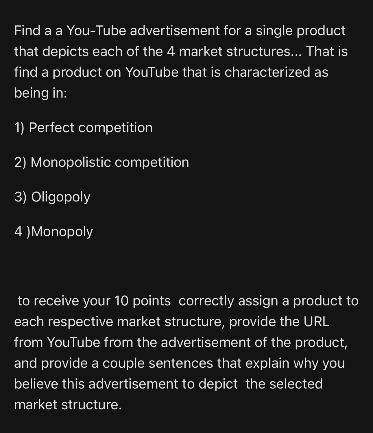 Find a a You-Tube advertisement for a single product | Chegg.com