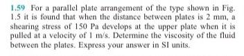 Solved 1.59 For a parallel plate arrangement of the type | Chegg.com