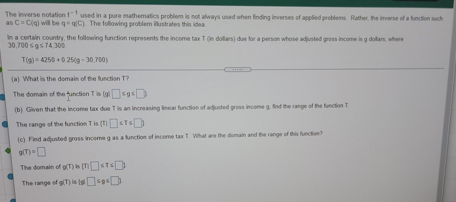 Solved The inverse notation used in a pure mathematics | Chegg.com