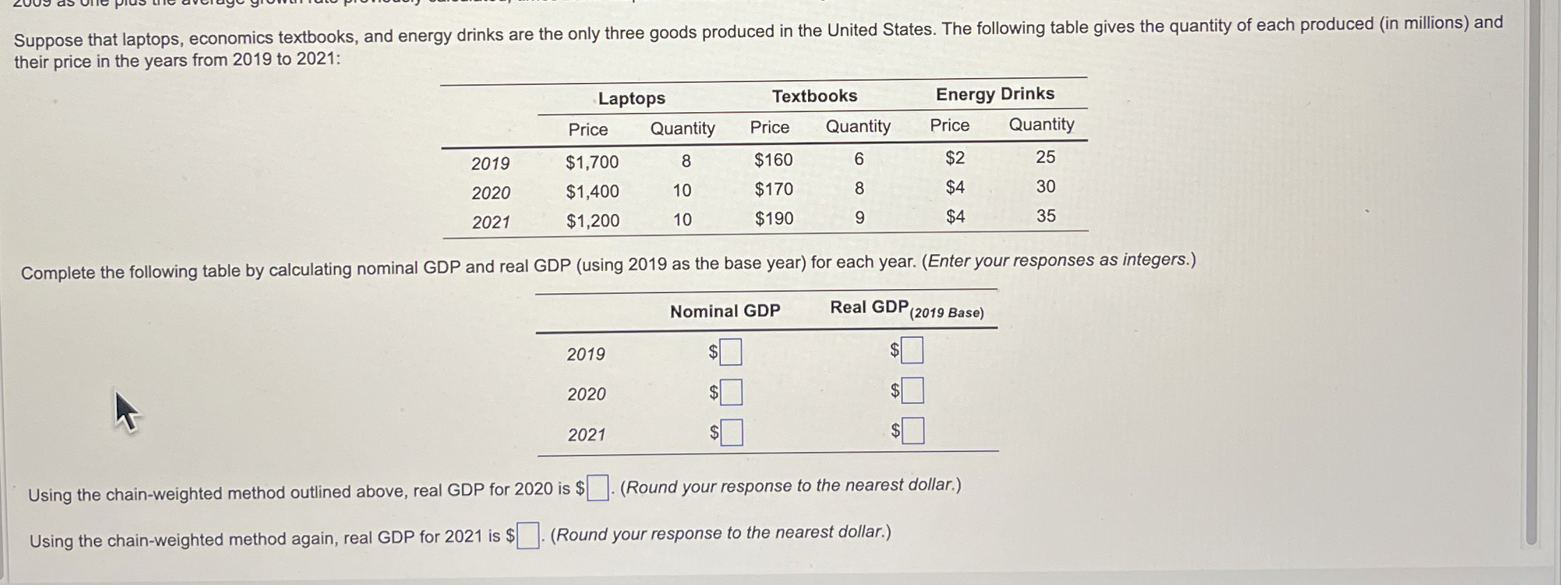 Solved Suppose that laptops, economics textbooks, and energy | Chegg.com