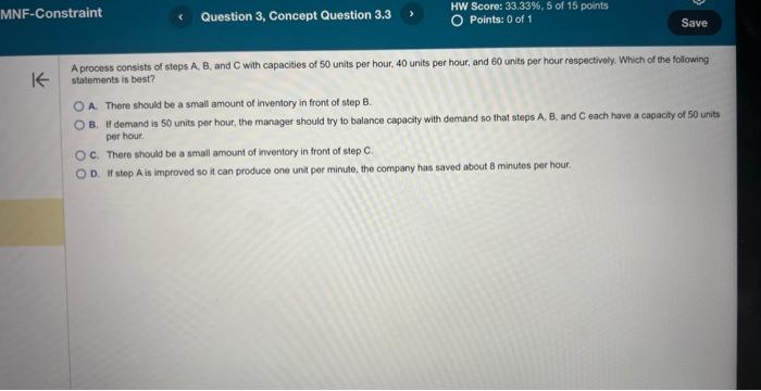 Solved A process consists of steps A. B, and C with | Chegg.com