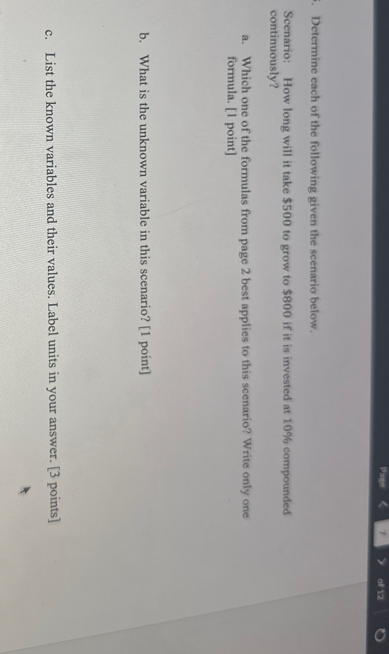 Solved Determine each of the following given the scenario | Chegg.com