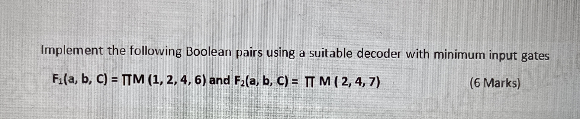 Solved Implement the following Boolean pairs using a | Chegg.com