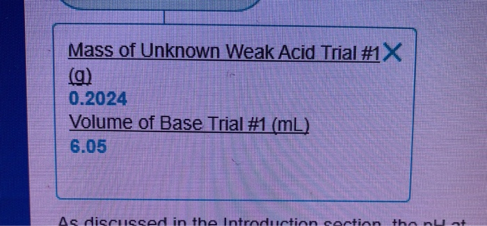 Solved Intro Experiment Discussion 12 Experimental Data | Chegg.com