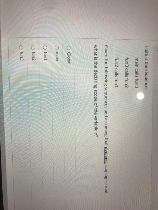 Solved Consider This Skeletal C Program Global Variables 4410