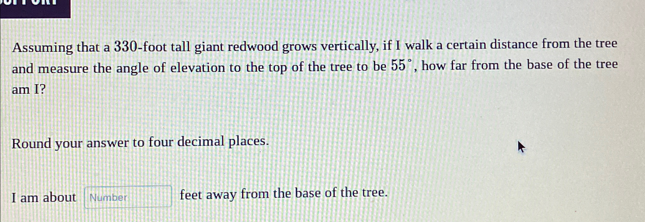 Solved Assuming that a 330 -foot tall giant redwood grows | Chegg.com