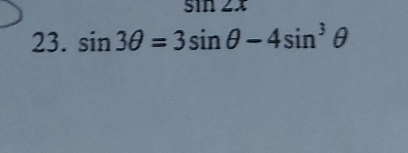 Solved prove the following trigonometric identities | Chegg.com