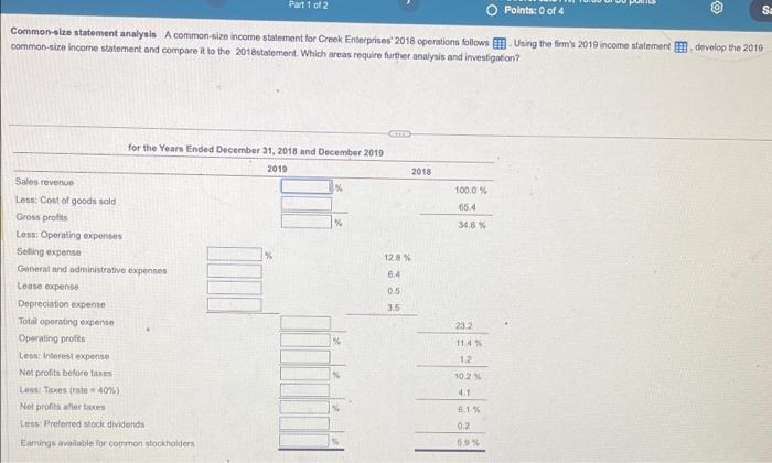 Solved Common Size Statement Analysis A Common Size Income 5456