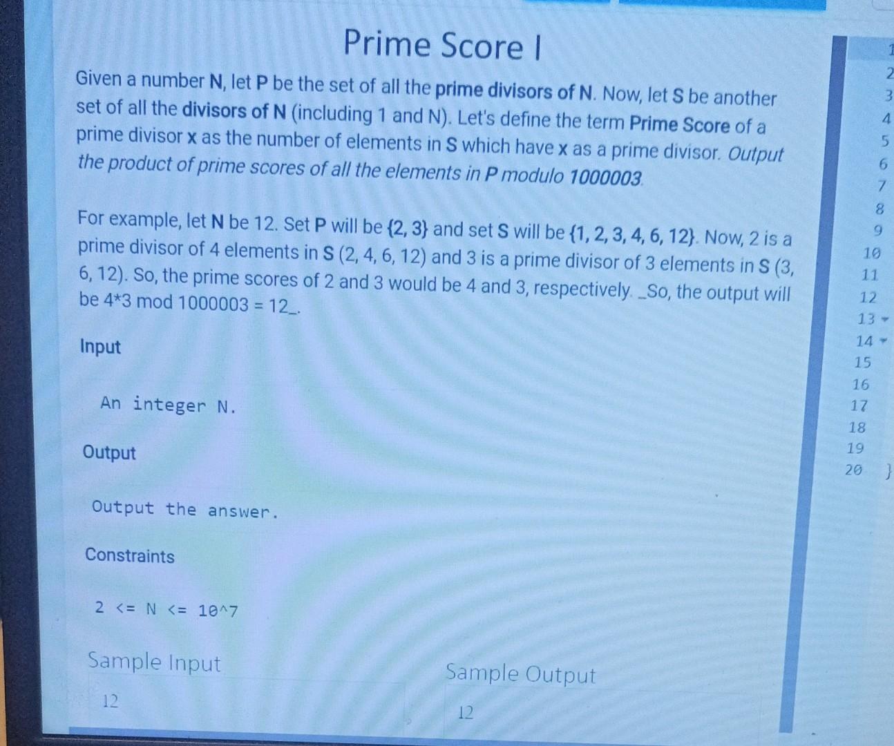 Solved Given a number N, let P be the set of all the prime | Chegg.com