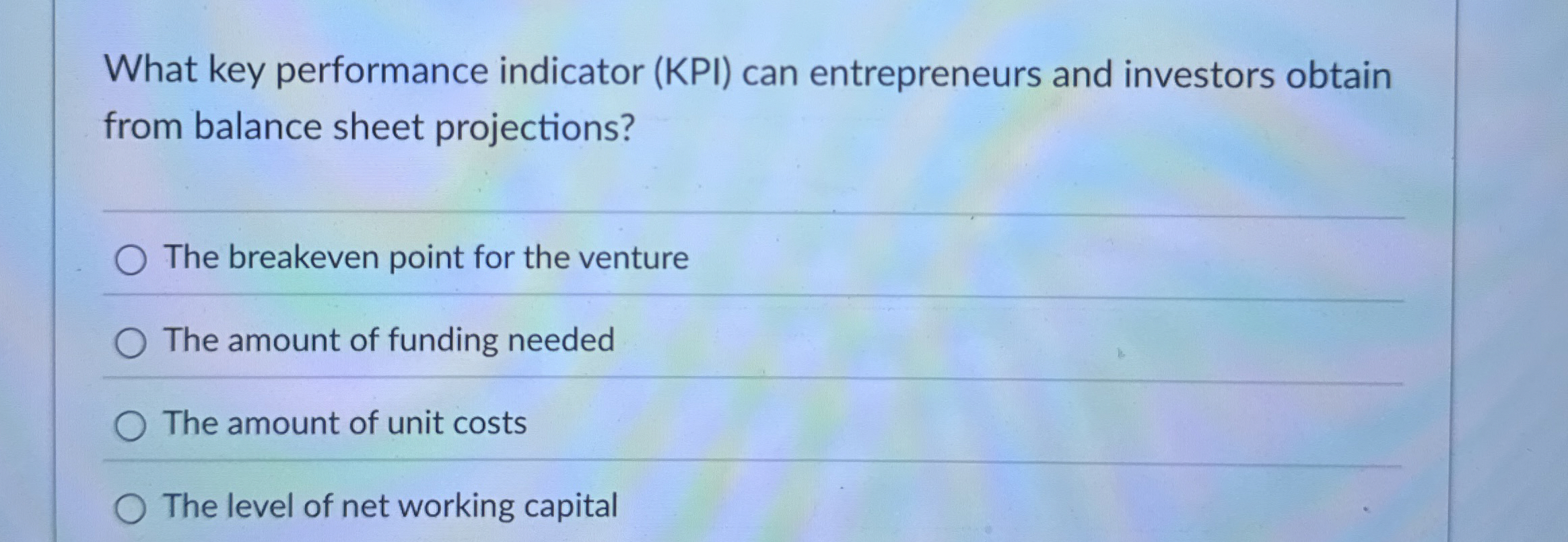 Solved What key performance indicator (KPI) ﻿can | Chegg.com