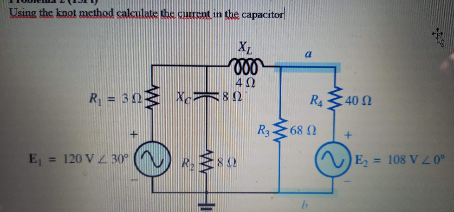 Solved Using the knot method calculate the current in the | Chegg.com