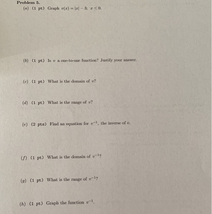 Solved Problem 5. (a) (1 pt) Graph v(x) = 2-3;