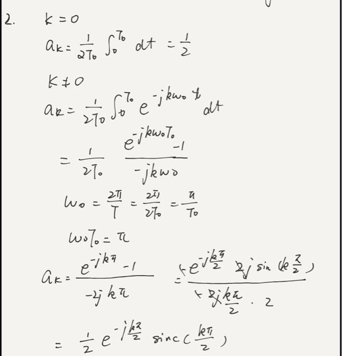 Solved 2. ( 9 points) Calculate Fourier series coefficients | Chegg.com