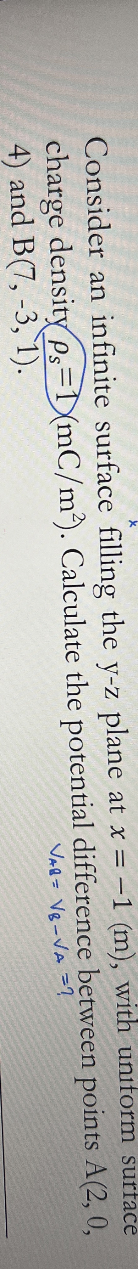 Solved Consider an infinite surface filling the y-z ﻿plane | Chegg.com