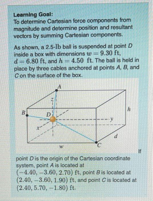 Solved Learning Goal: To determine Cartesian force | Chegg.com