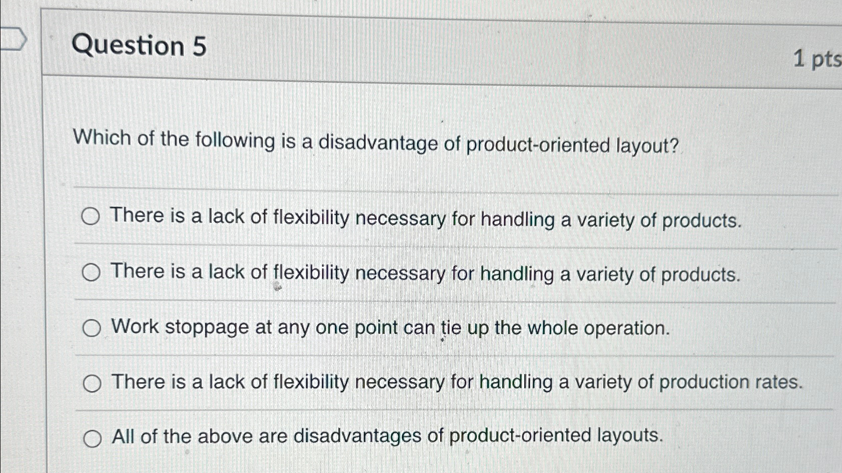 Solved Question 5Which of the following is a disadvantage of | Chegg.com
