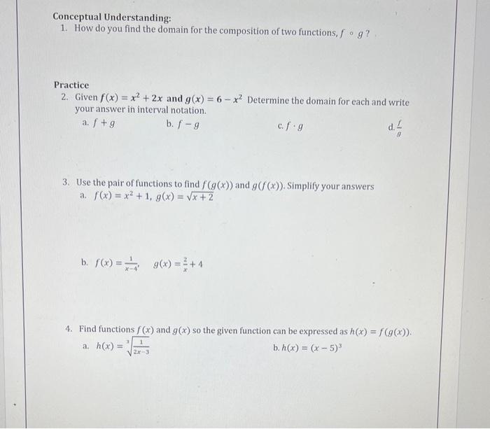 Solved Conceptual Understanding: 1. How do you find the | Chegg.com