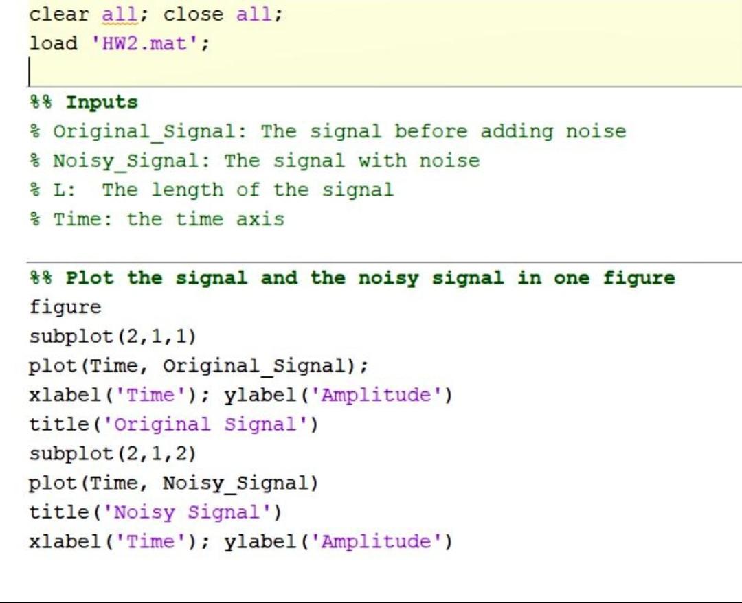 Solved In this homework, you are required to use MATLAB to | Chegg.com