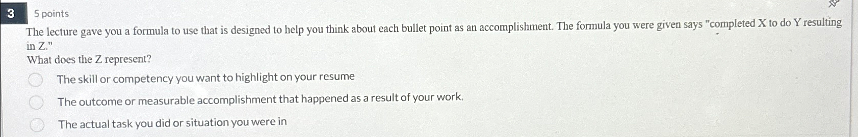 Solved 35 ﻿pointsThe lecture gave you a formula to use that | Chegg.com