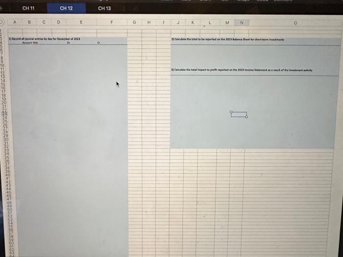 Solved CH 12 Information: Use the following to complete the | Chegg.com