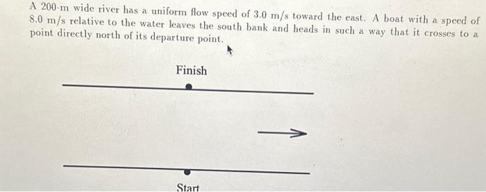 Solved a.) How long does it take the boat to cross the | Chegg.com