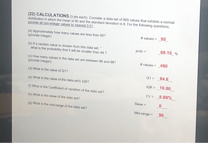 Solved consider a data set of 900 values that exhibits a | Chegg.com