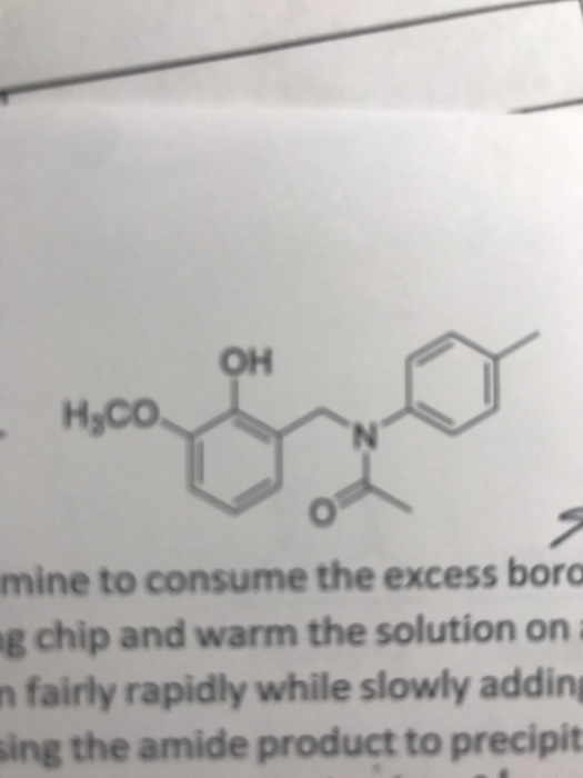 Solved reductive amination lab of ortho-vanillin with | Chegg.com