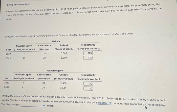 Solved 4. The catch-up effect Consider the economies of | Chegg.com