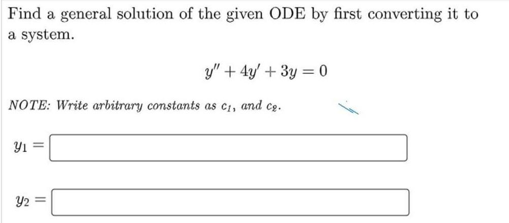 Solved Find a general solution of the given ODE by first | Chegg.com
