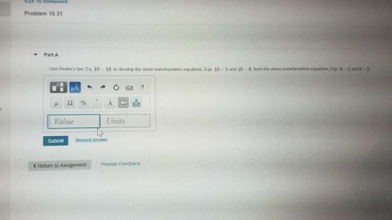 Solved Ch 10 Homework Problem 10.31 Part A Use Hooke's law, | Chegg.com