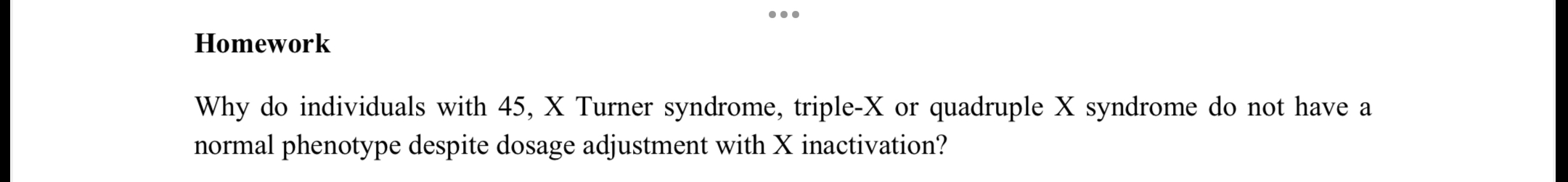 Solved HomeworkWhy do individuals with 45, ﻿X Turner | Chegg.com