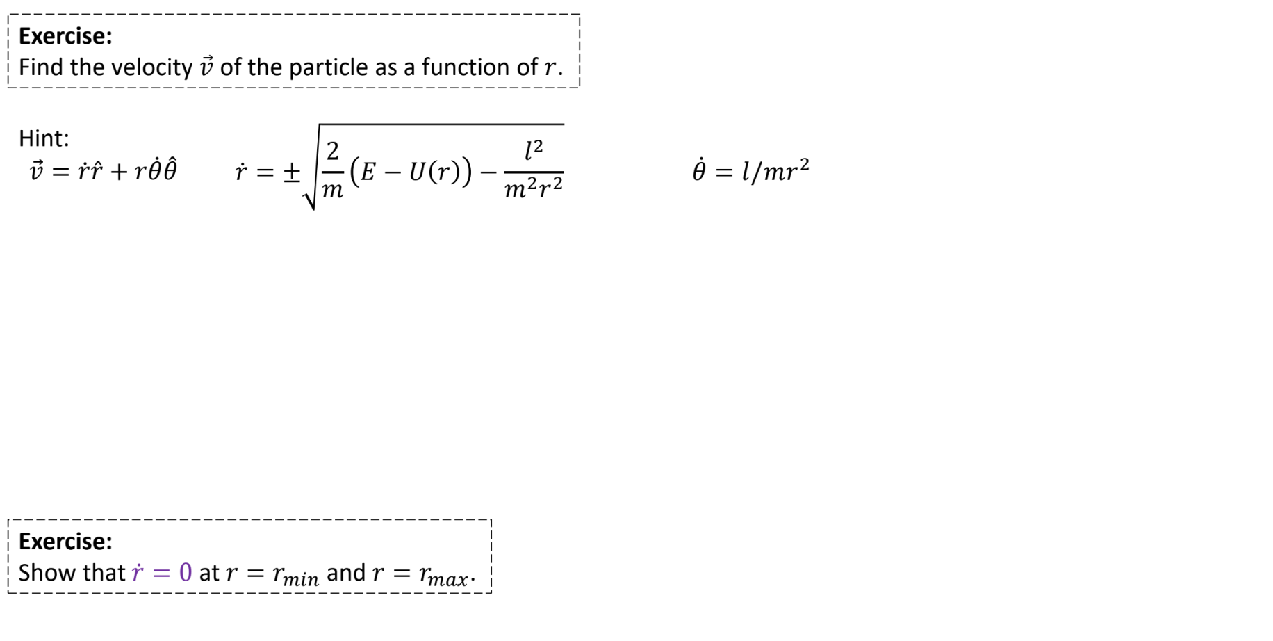 Solved Exercise:Find the velocity vec(v) ﻿of the particle as | Chegg.com