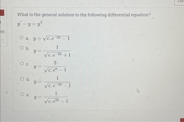 Solved differential equationsjust answer without explain | Chegg.com