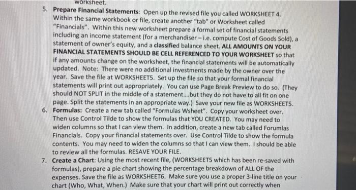 Solved Problem 4 - Worksheet for a Merchandising Entity | Chegg.com