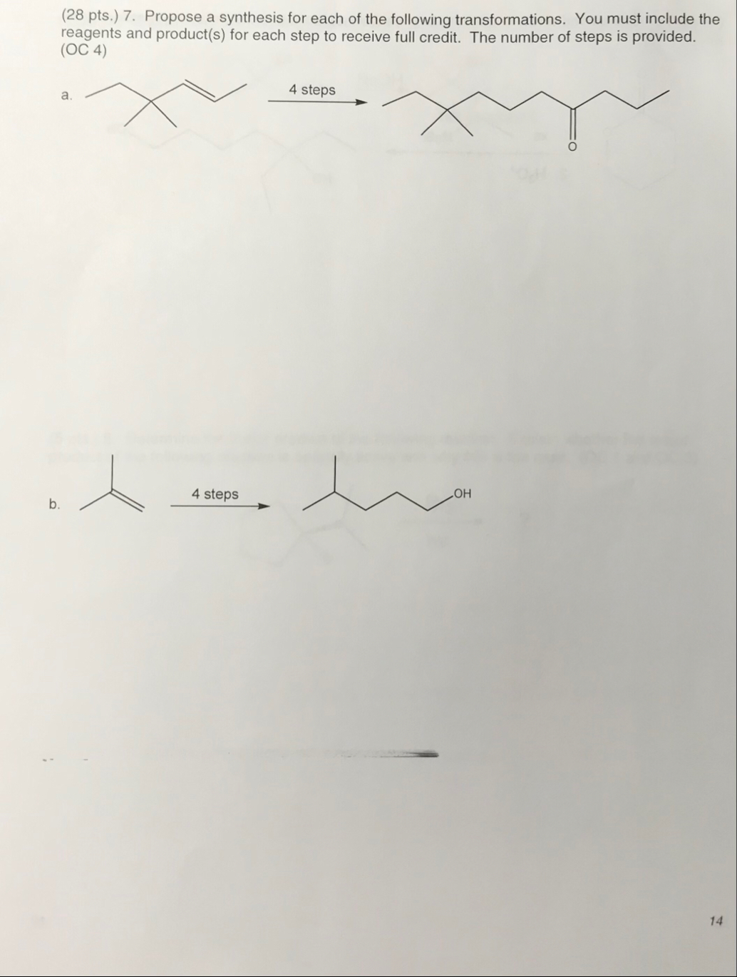 Solved (28 ﻿pts.) 7. ﻿Propose a synthesis for each of the | Chegg.com