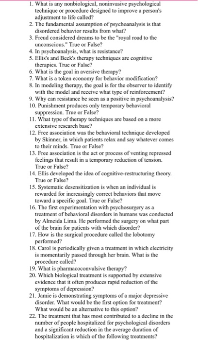 Solved 1. What is any nonbiological, noninvasive | Chegg.com